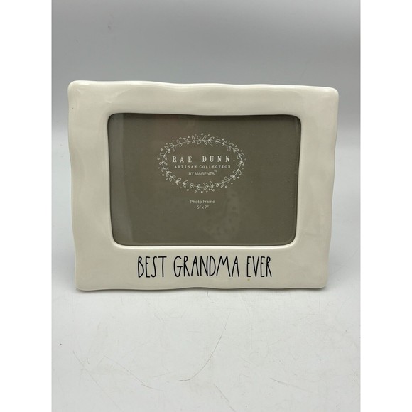 Rae Dunn | Accents | Rae Dunn White Best Grandma Ever Picture Frame ...